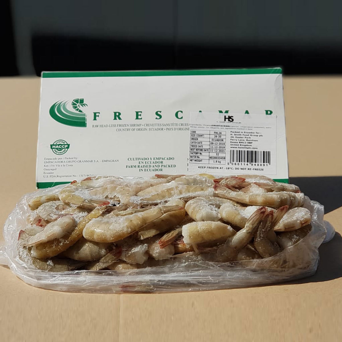 Prawn Frozen Headless Shell On (Large 26-30) – Man Foods